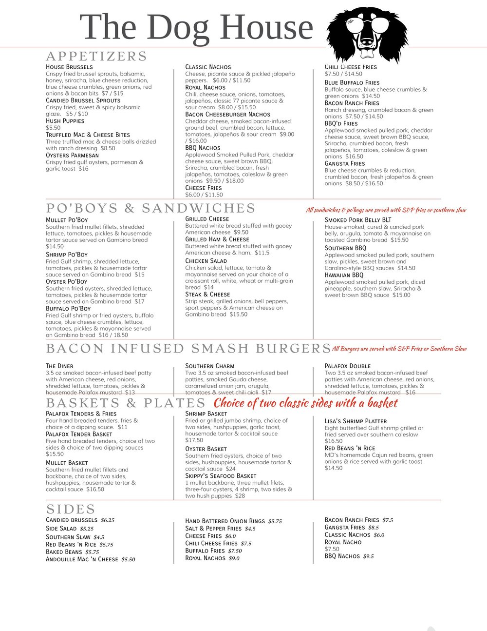 MENU — Dog House Pensacola