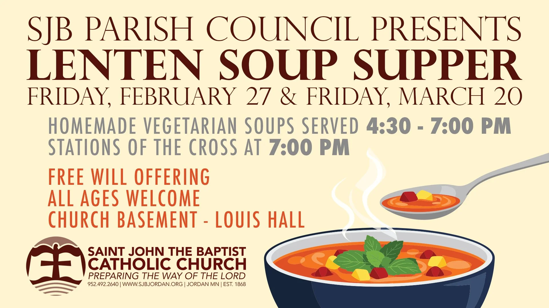 Lenten Soup Supper — SJB