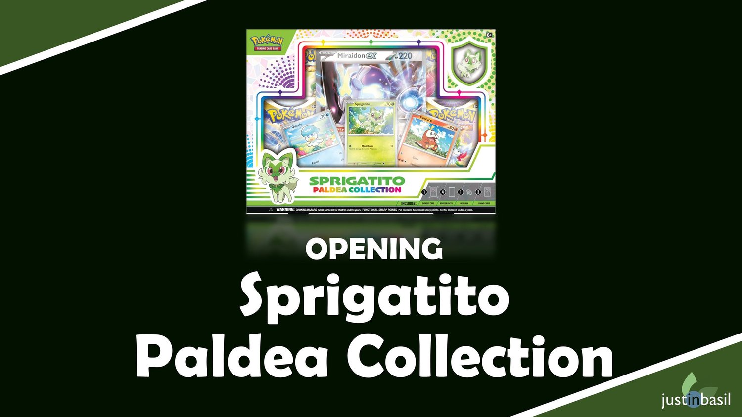Opening: Sprigatito Paldea Collection — JustInBasil's Pokémon TCG Resources