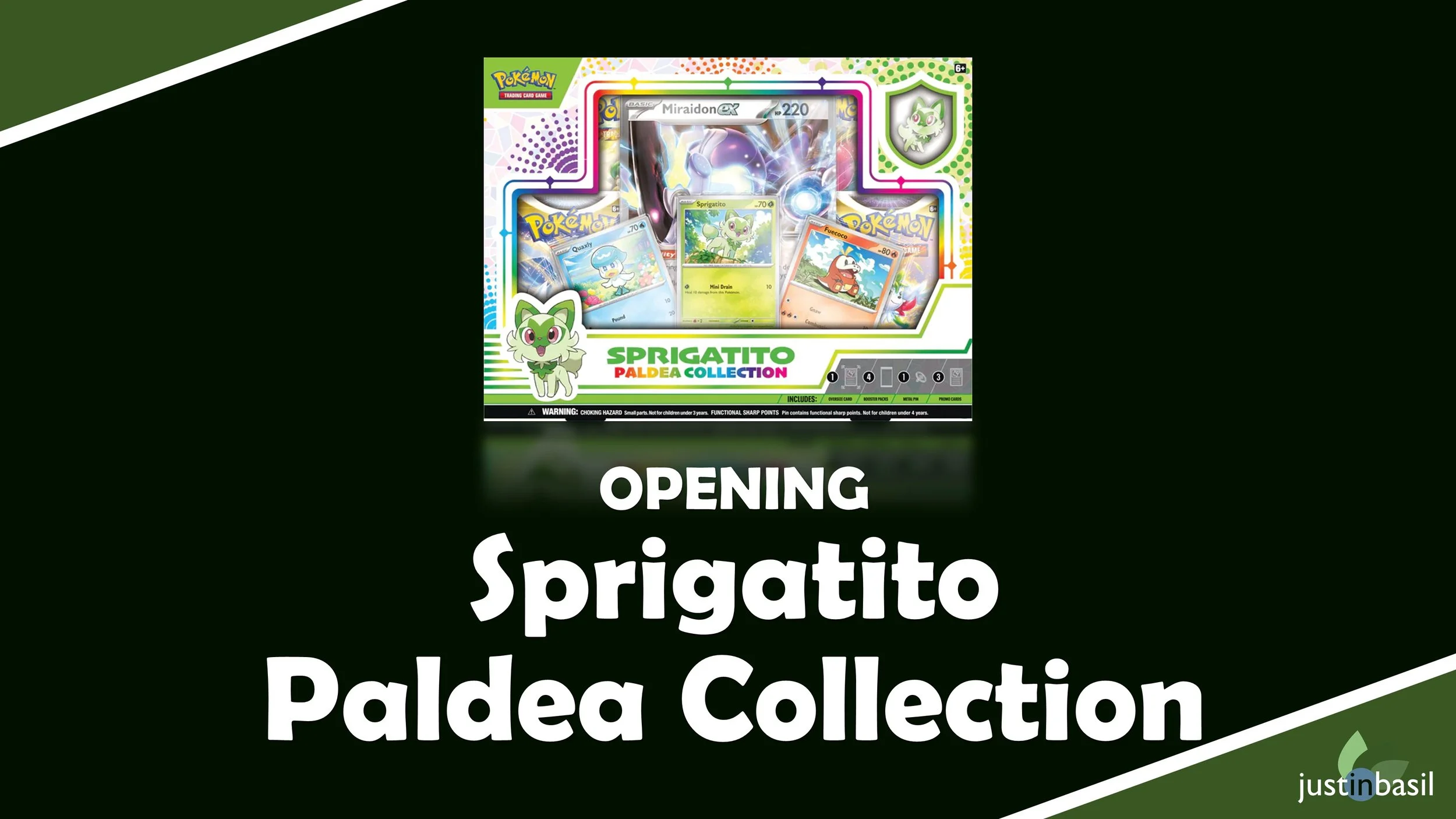 Opening: Sprigatito Paldea Collection — JustInBasil's Pokémon TCG Resources