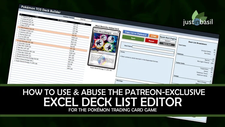 How to Use (& Abuse) My Patreon-Exclusive Excel Deck List Editor for ...