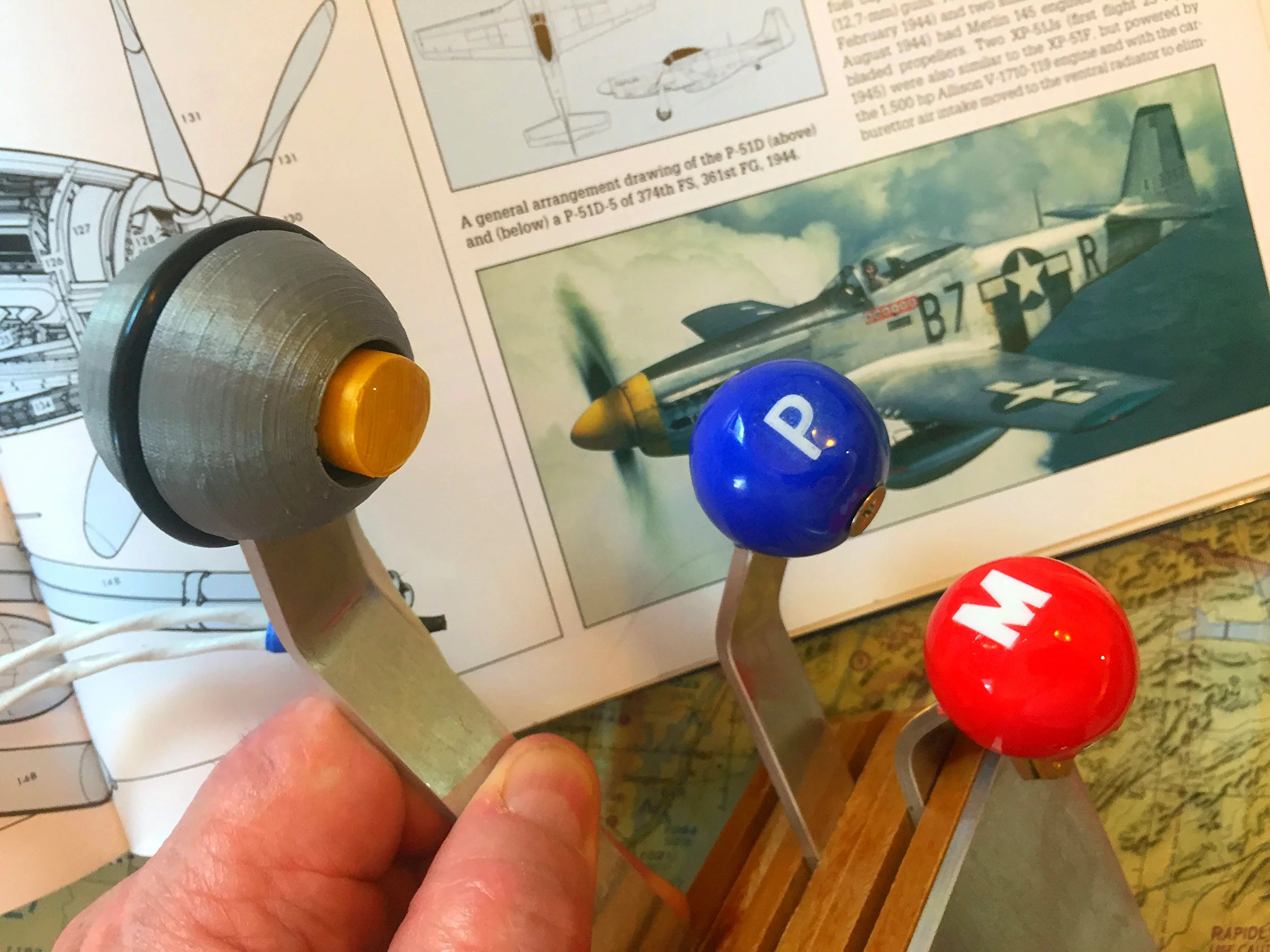 "P-51A/B Mustang" Throttle Configuration with OFF-MOM (ON) Switch — 3D ...