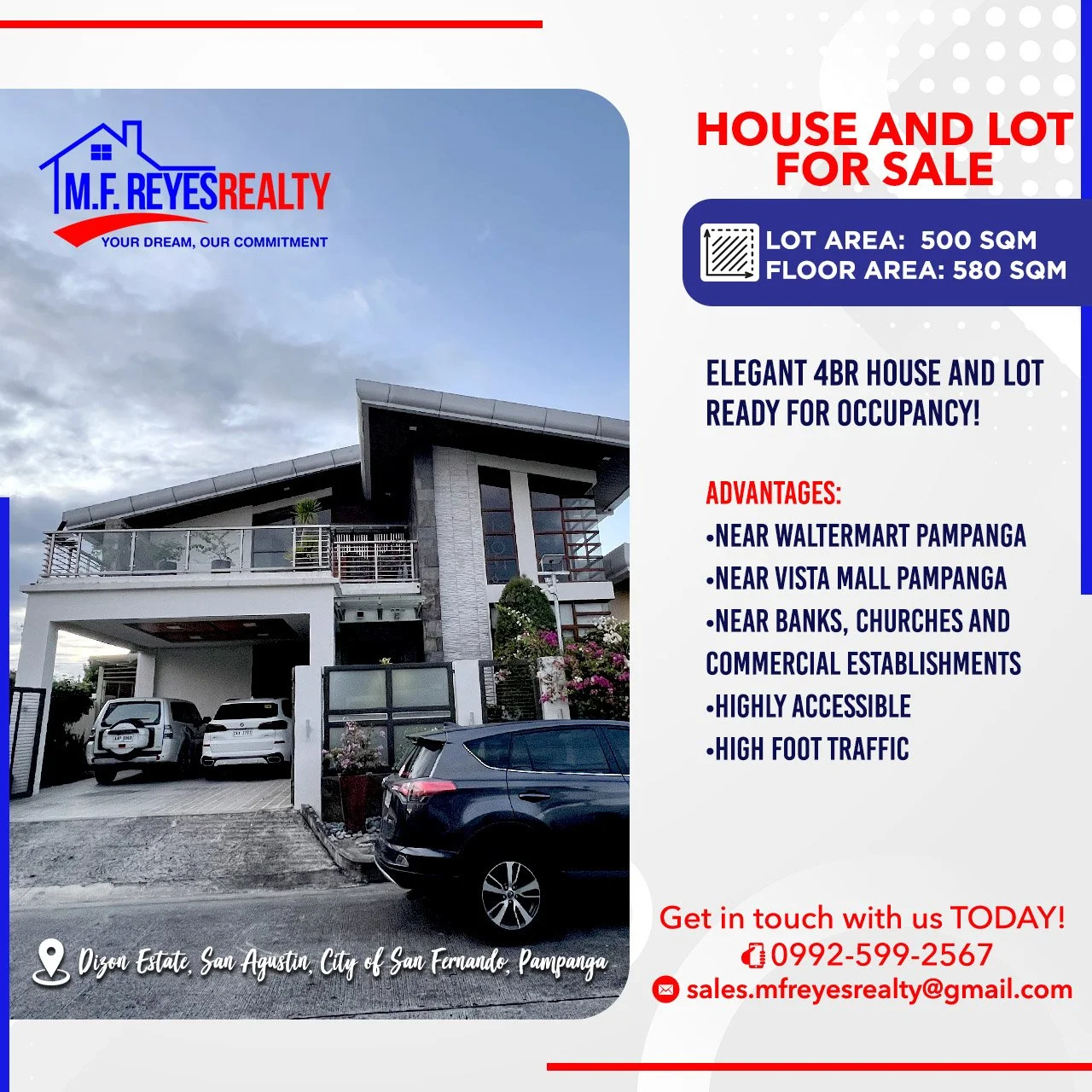 House and Lot — MF Reyes Realty