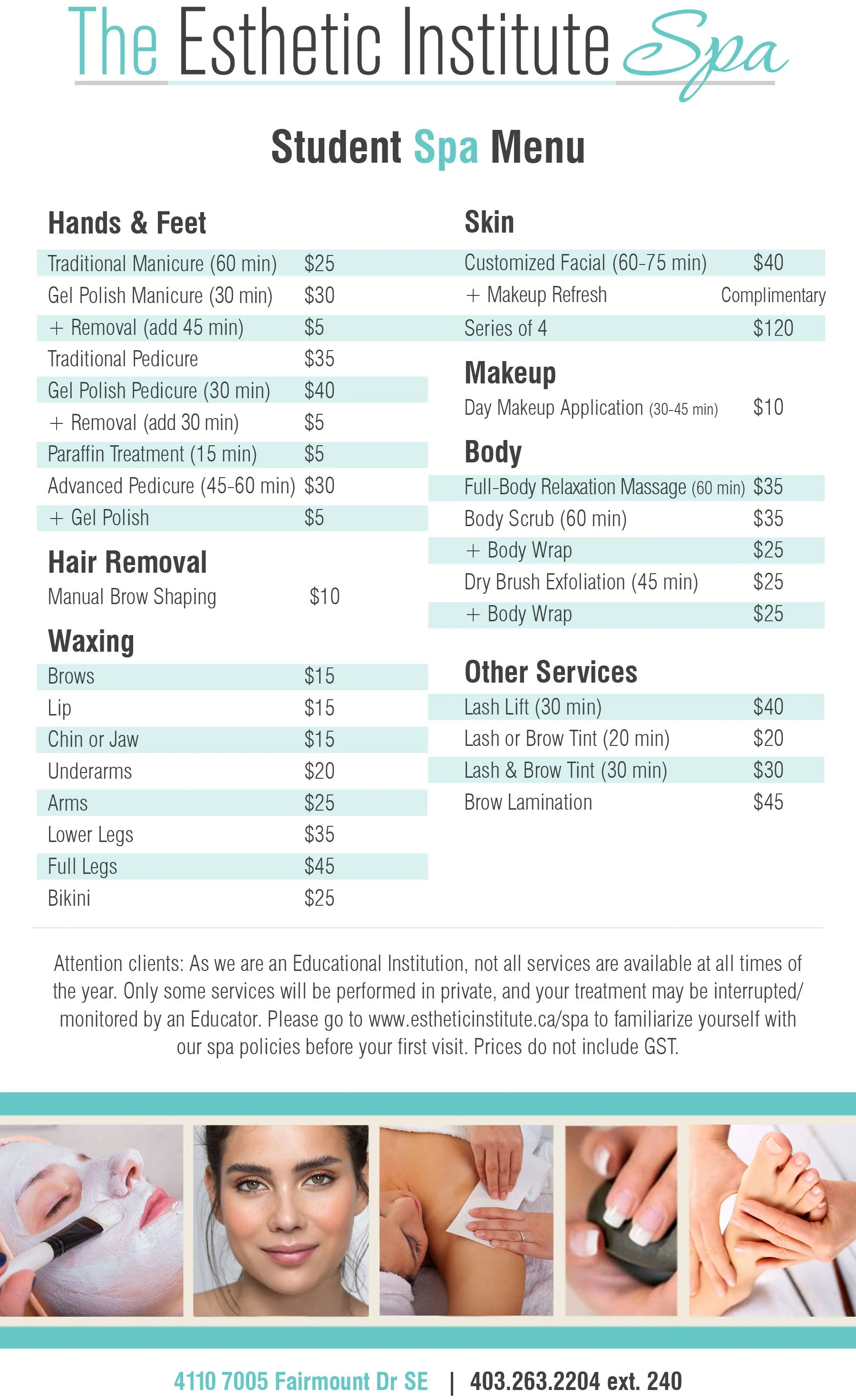 The Esthetic Institute Spa — The Esthetic Institute