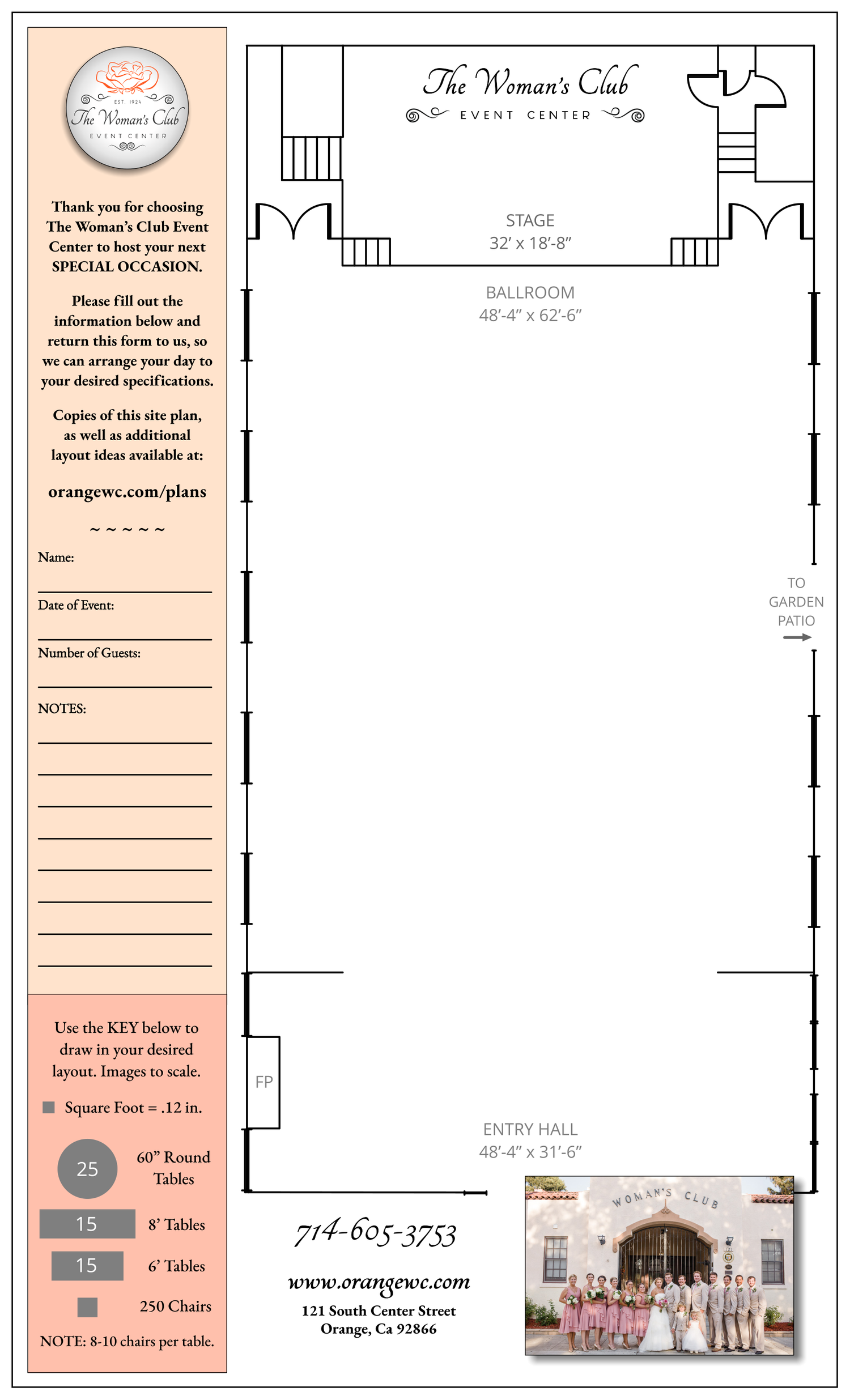 The Woman's Club Event Center in Orange, California — About Our Venue