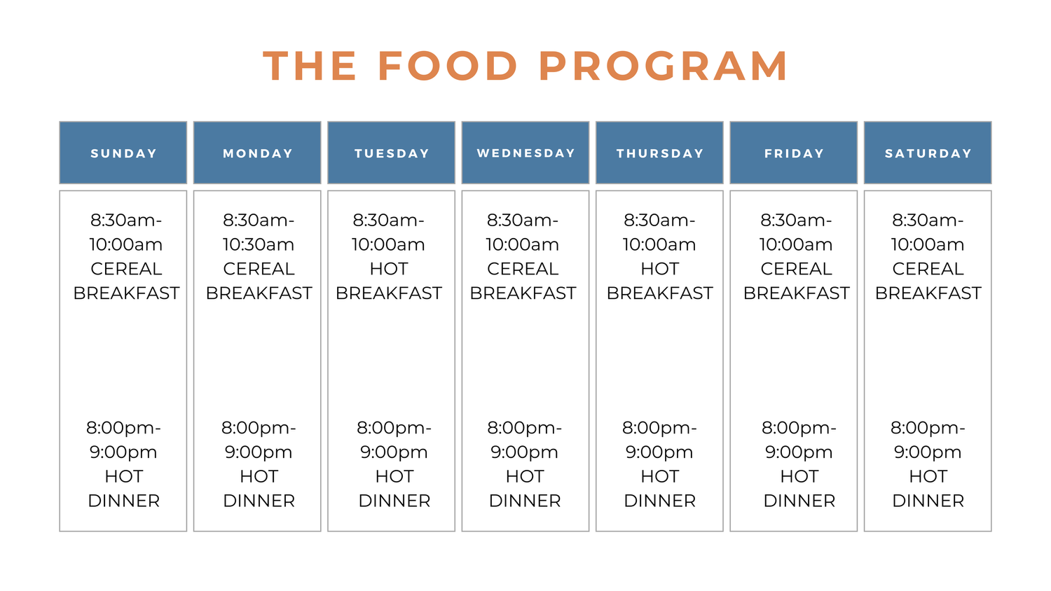 Food Program — Directions Youth Services