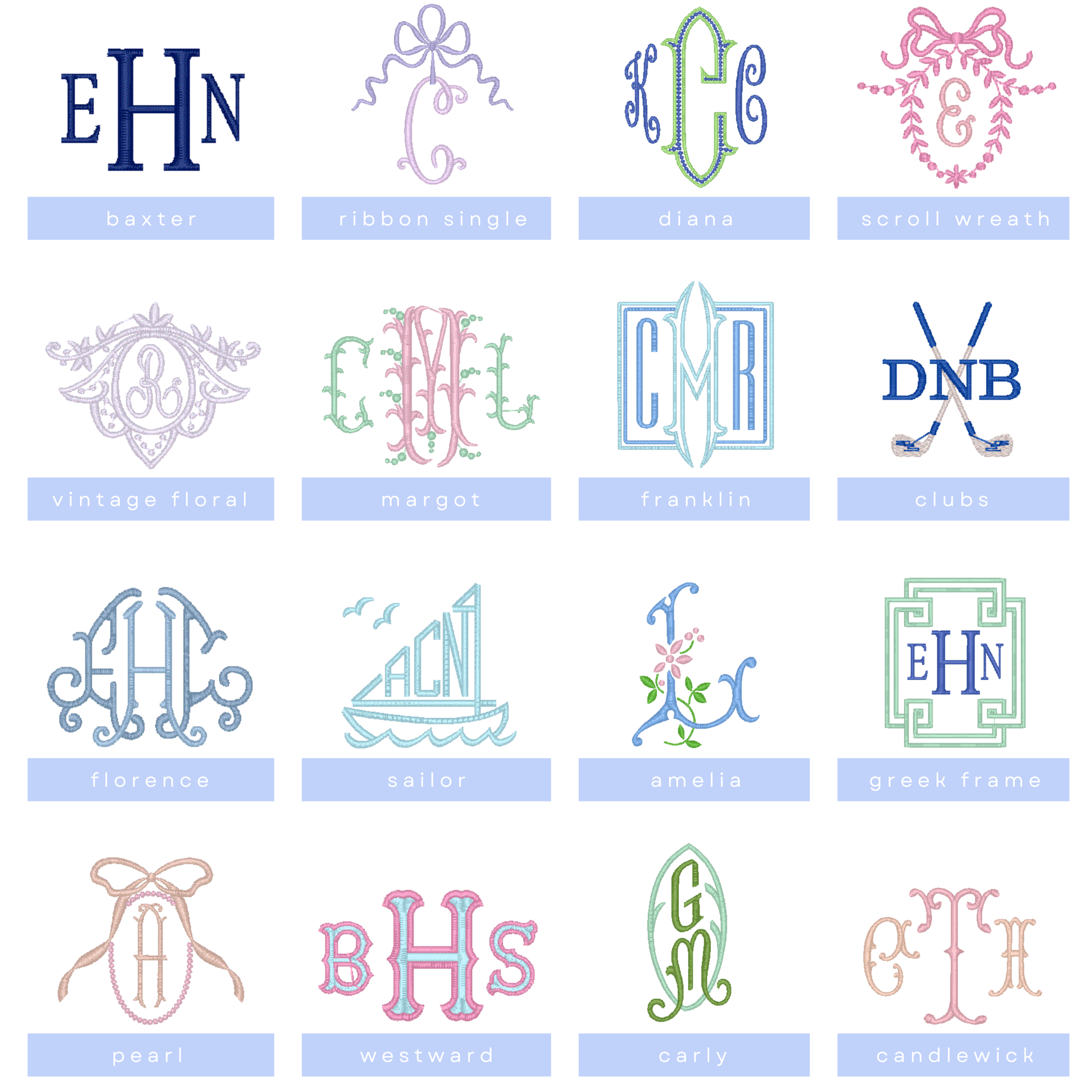 Embroidery Fonts — House of Howell
