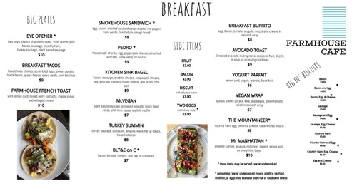 All Day Menu — Farmhouse Cafe