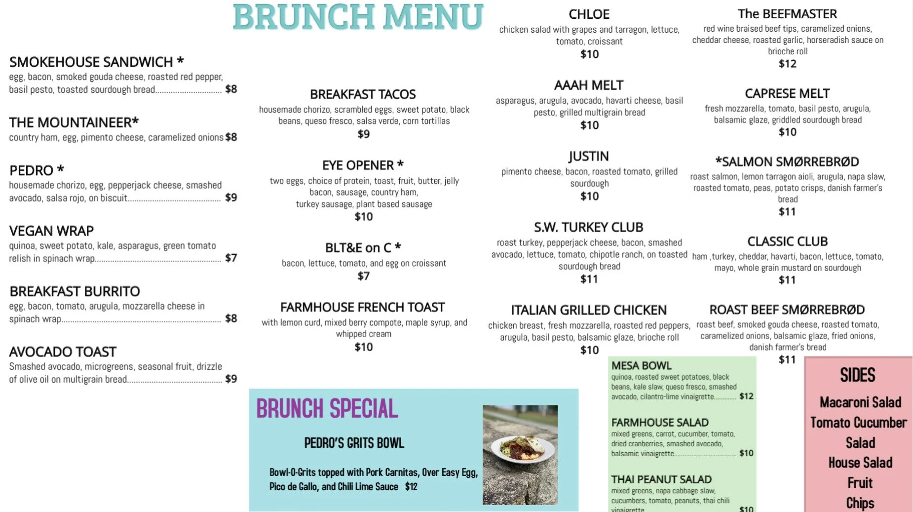 Sunday Brunch — Farmhouse Cafe