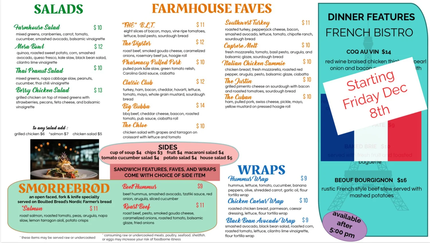 All Day Menu — Farmhouse Cafe