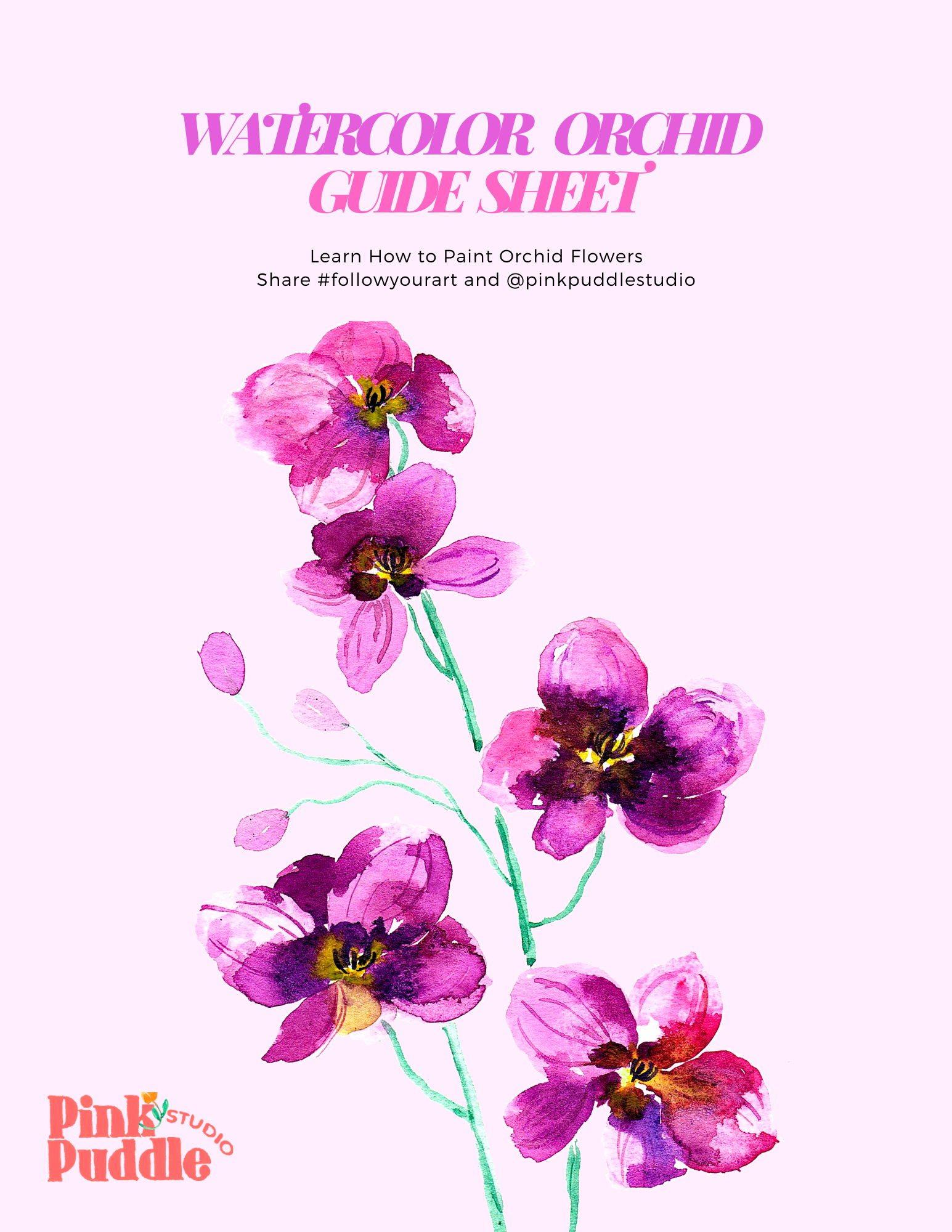 Watercolor Orchid Paintings
