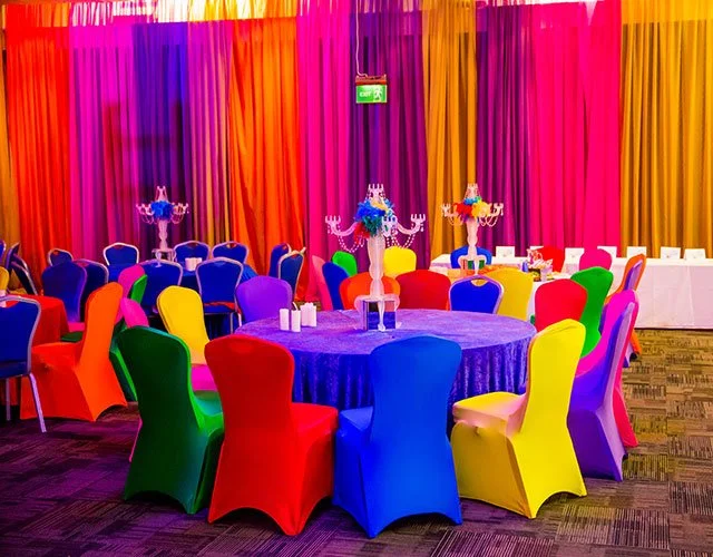 Colourful Draping — Funky Event Hire