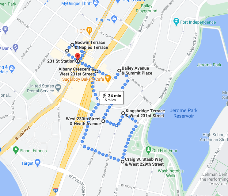 The Kingsbridge Trio + 2 (Northwest Bronx) — ON FOOT, ON WHEELS