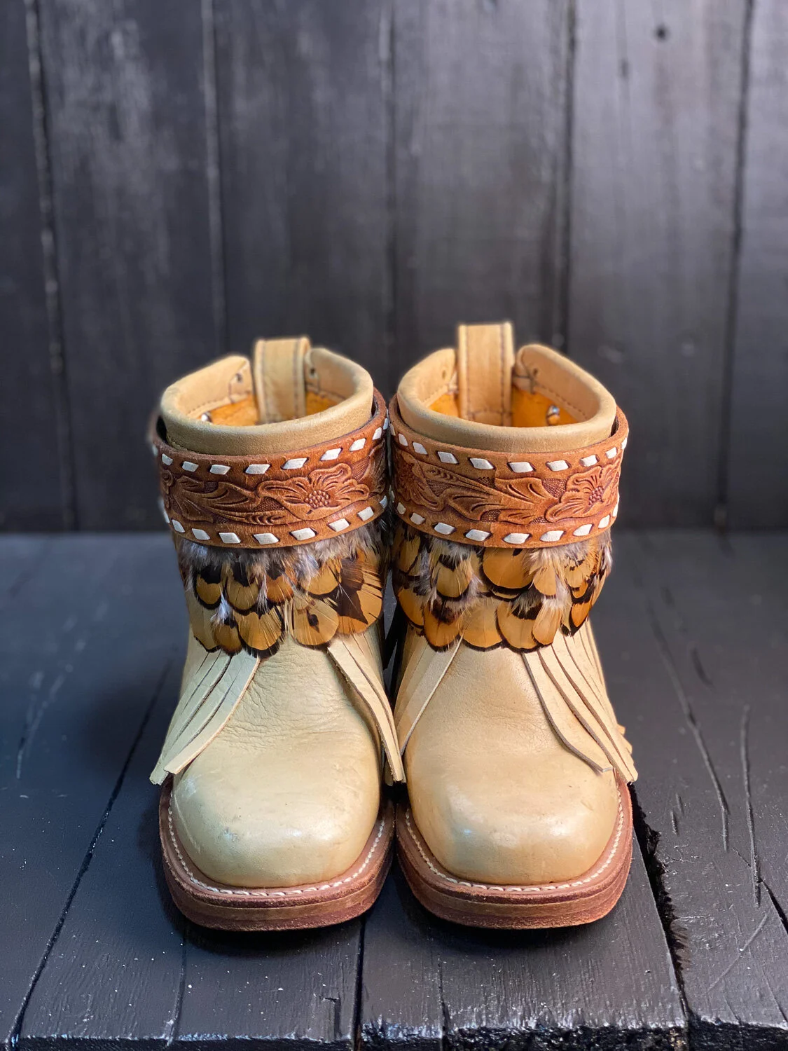 Womens US 7, Custom Frye Boots — FauxyFurr Vintage + Handmade