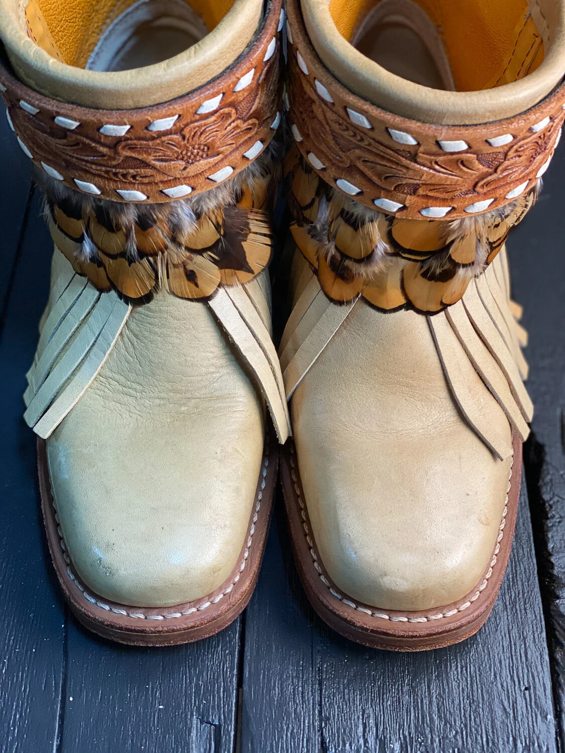 Womens US 7, Custom Frye Boots — FauxyFurr Vintage + Handmade
