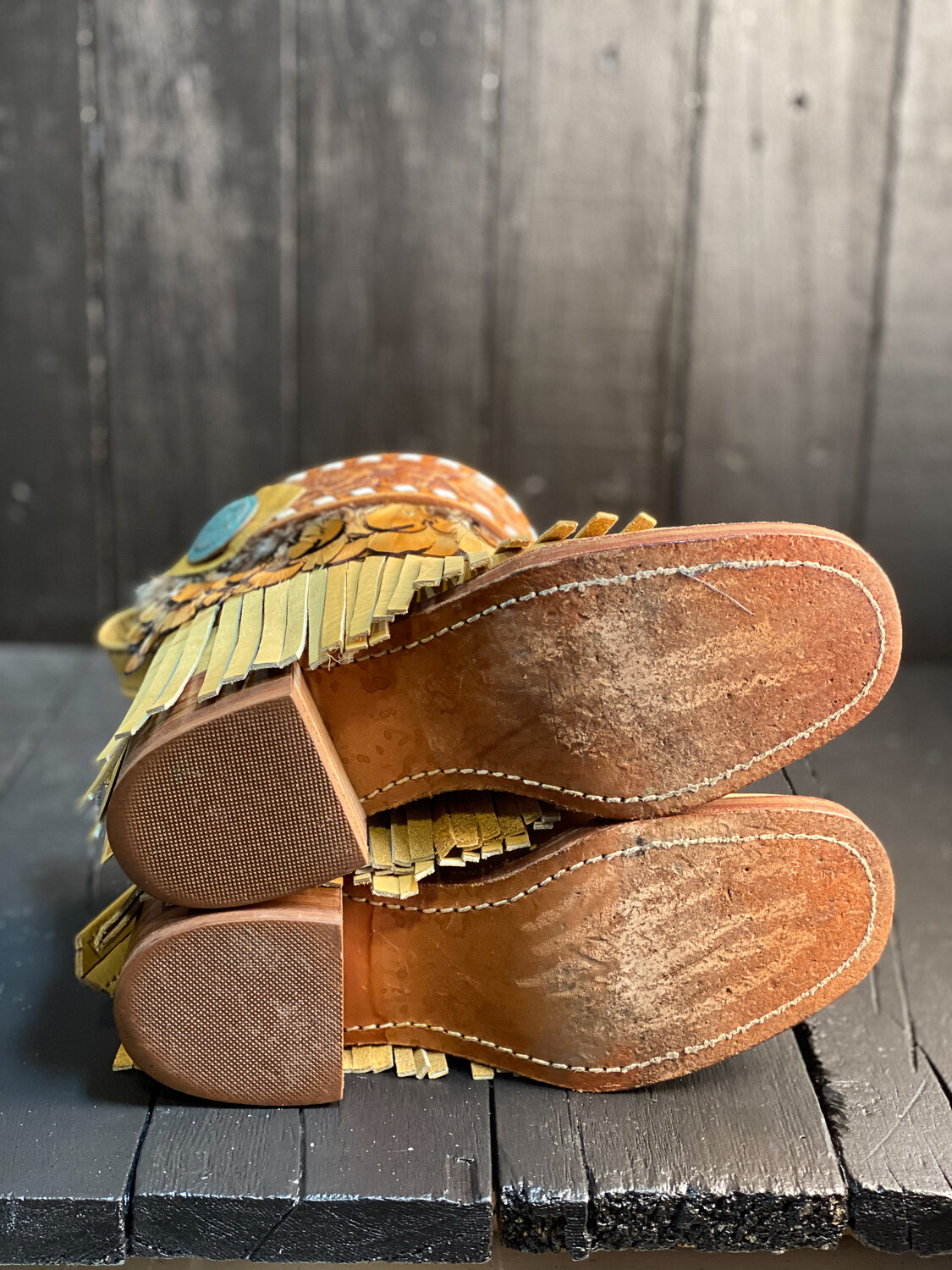 Womens US 7, Custom Frye Boots — FauxyFurr Vintage + Handmade