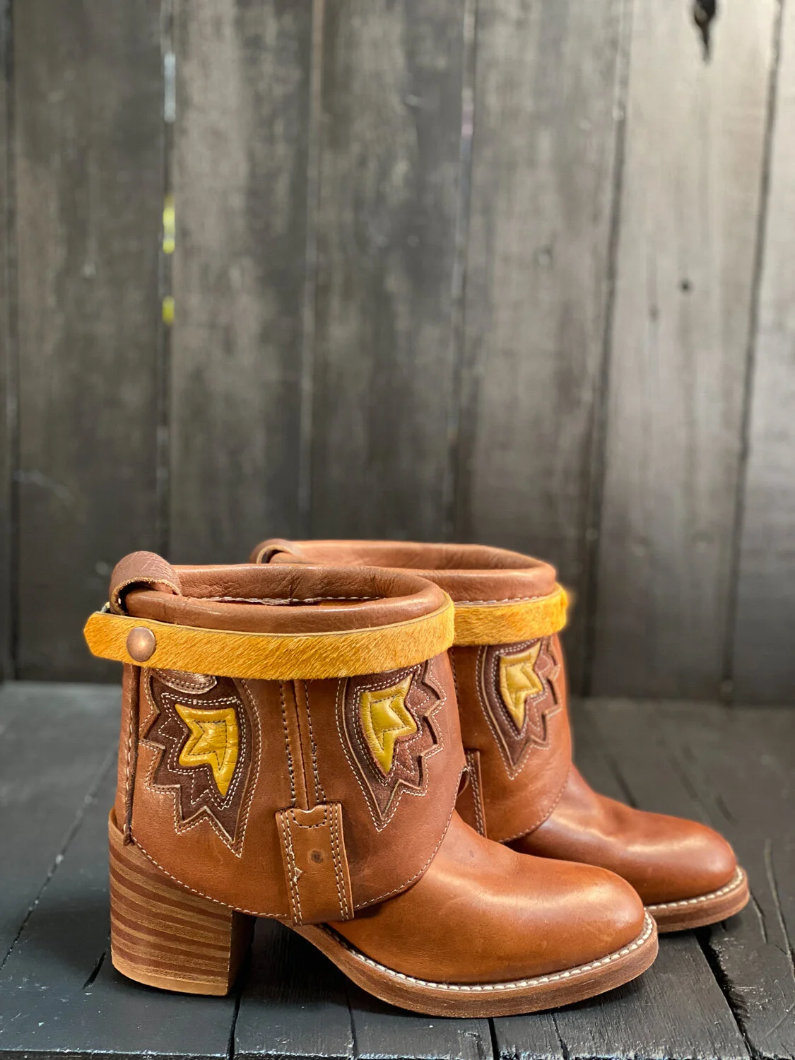 Women US 7, Custom Frye boots — FauxyFurr Vintage + Handmade
