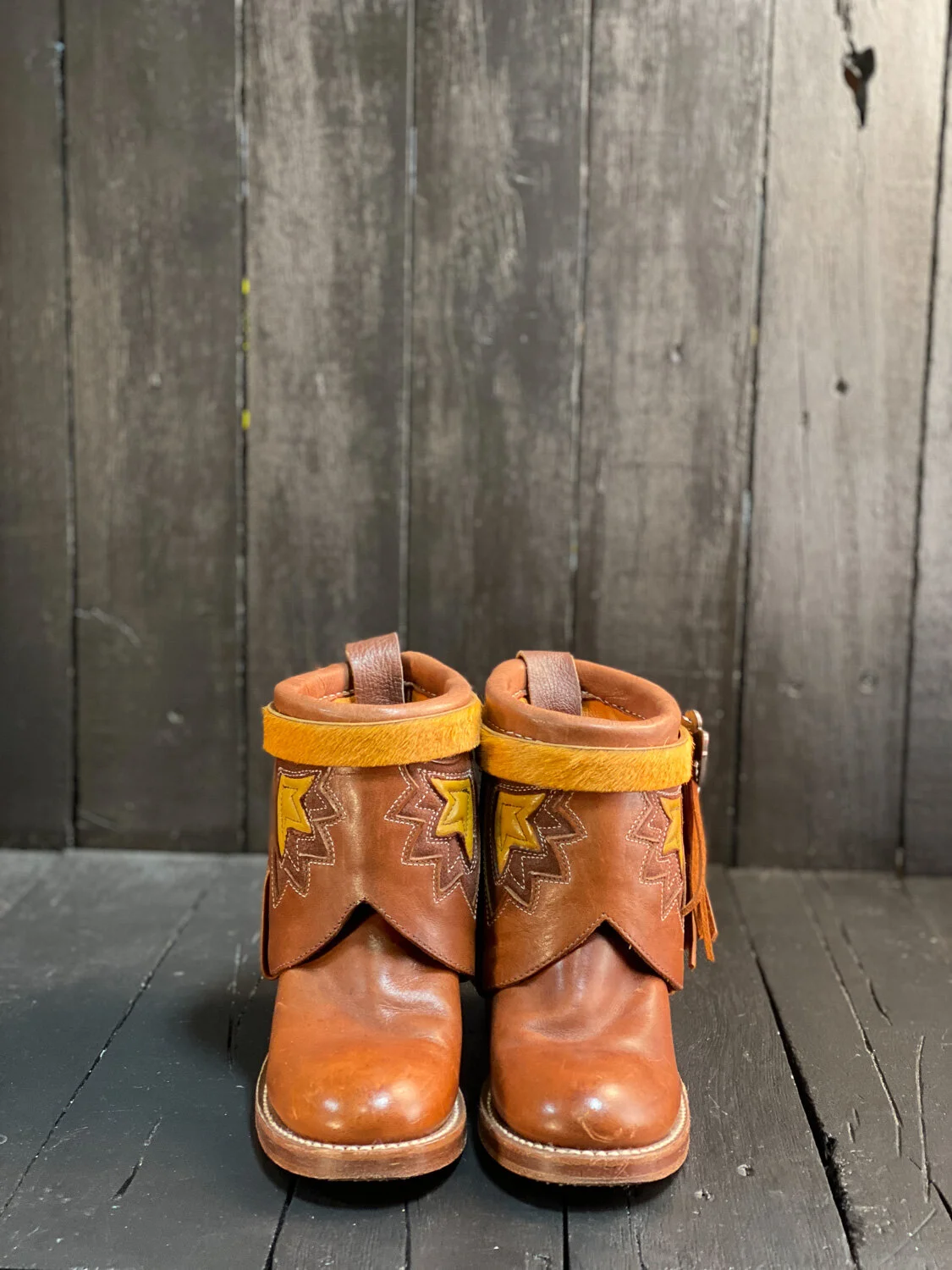 Women US 7, Custom Frye boots — FauxyFurr Vintage + Handmade