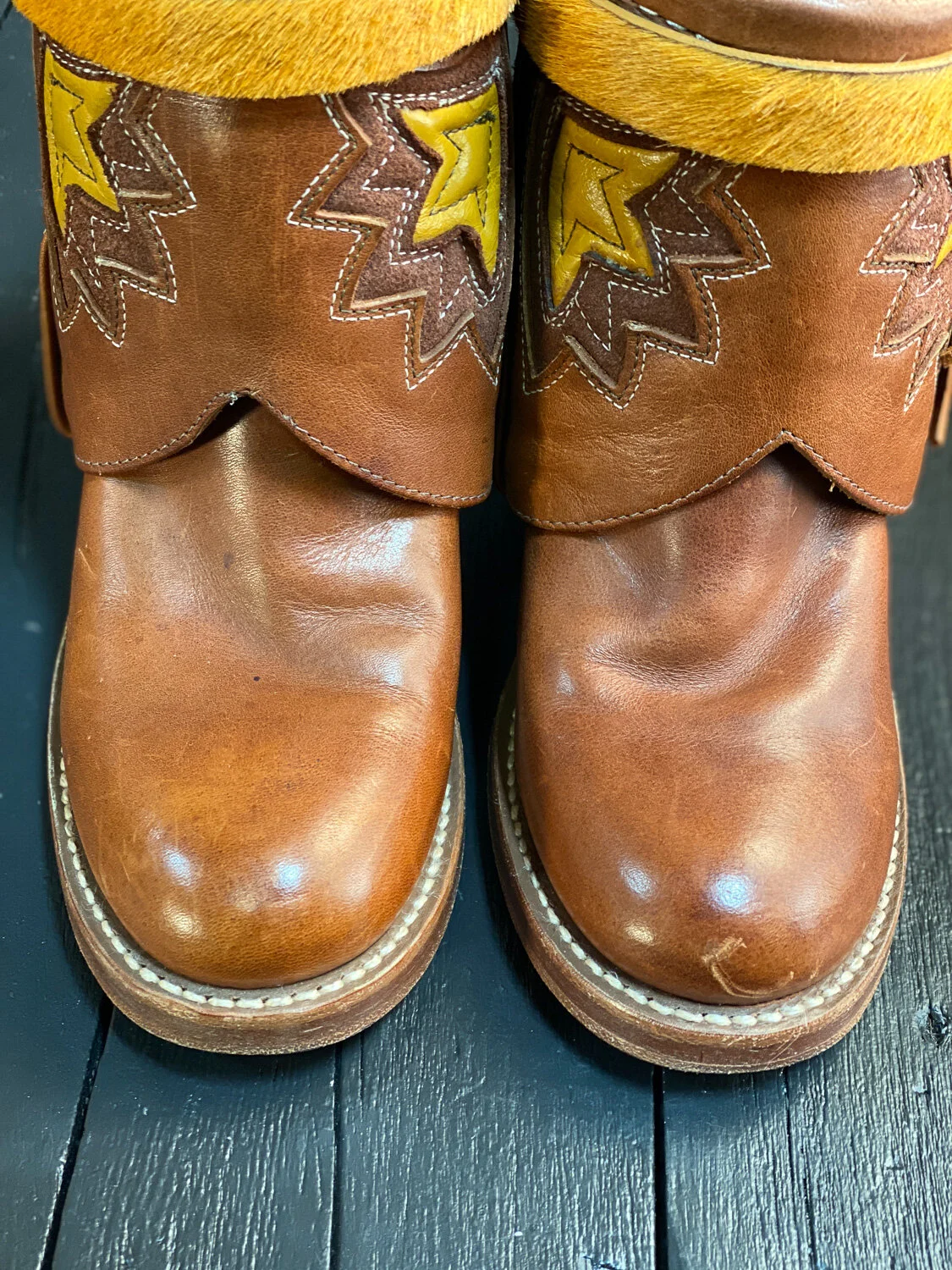 Women US 7, Custom Frye boots — FauxyFurr Vintage + Handmade