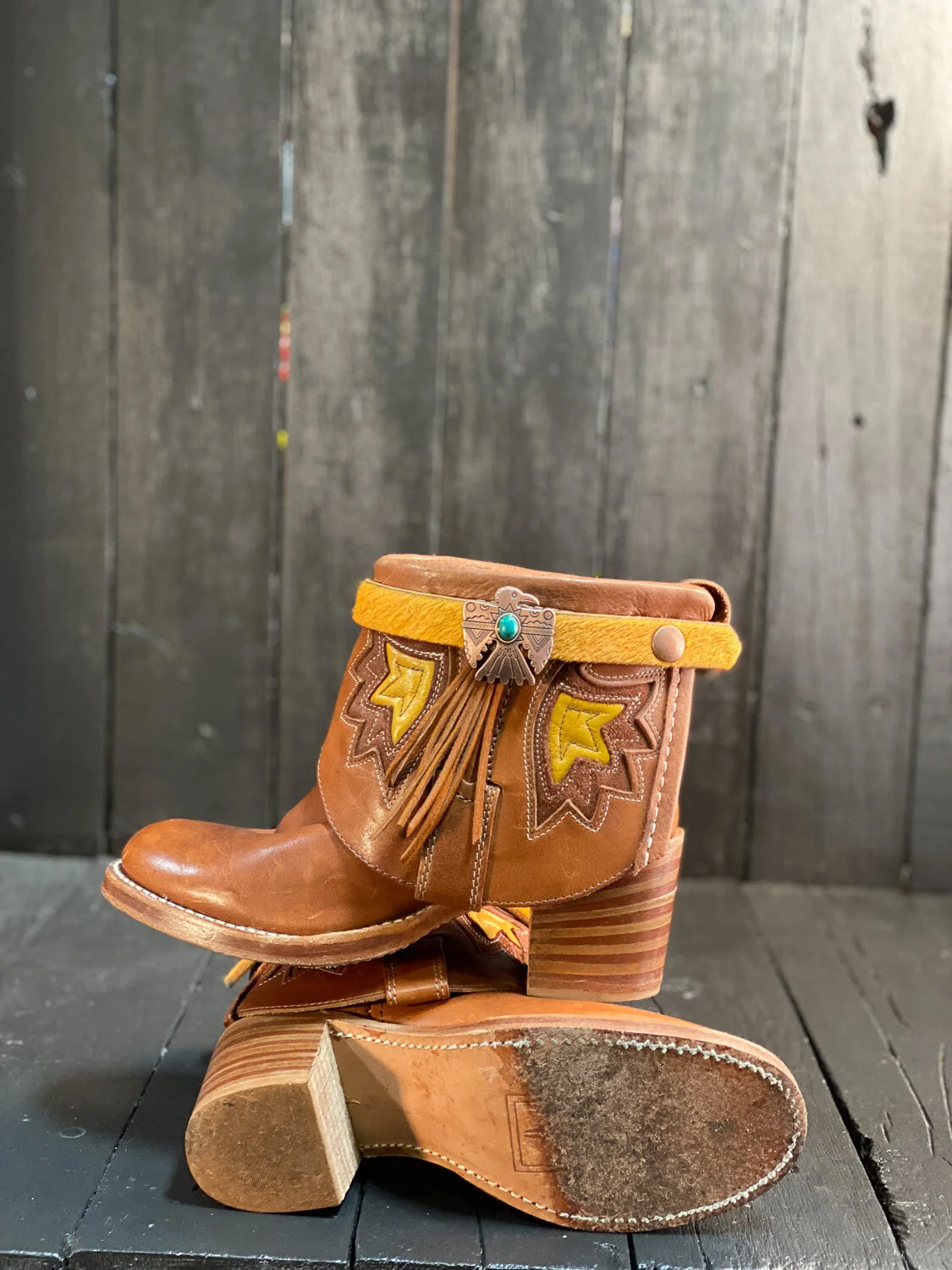 Women US 7, Custom Frye boots — FauxyFurr Vintage + Handmade