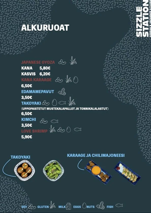 Menu — Sizzle Station