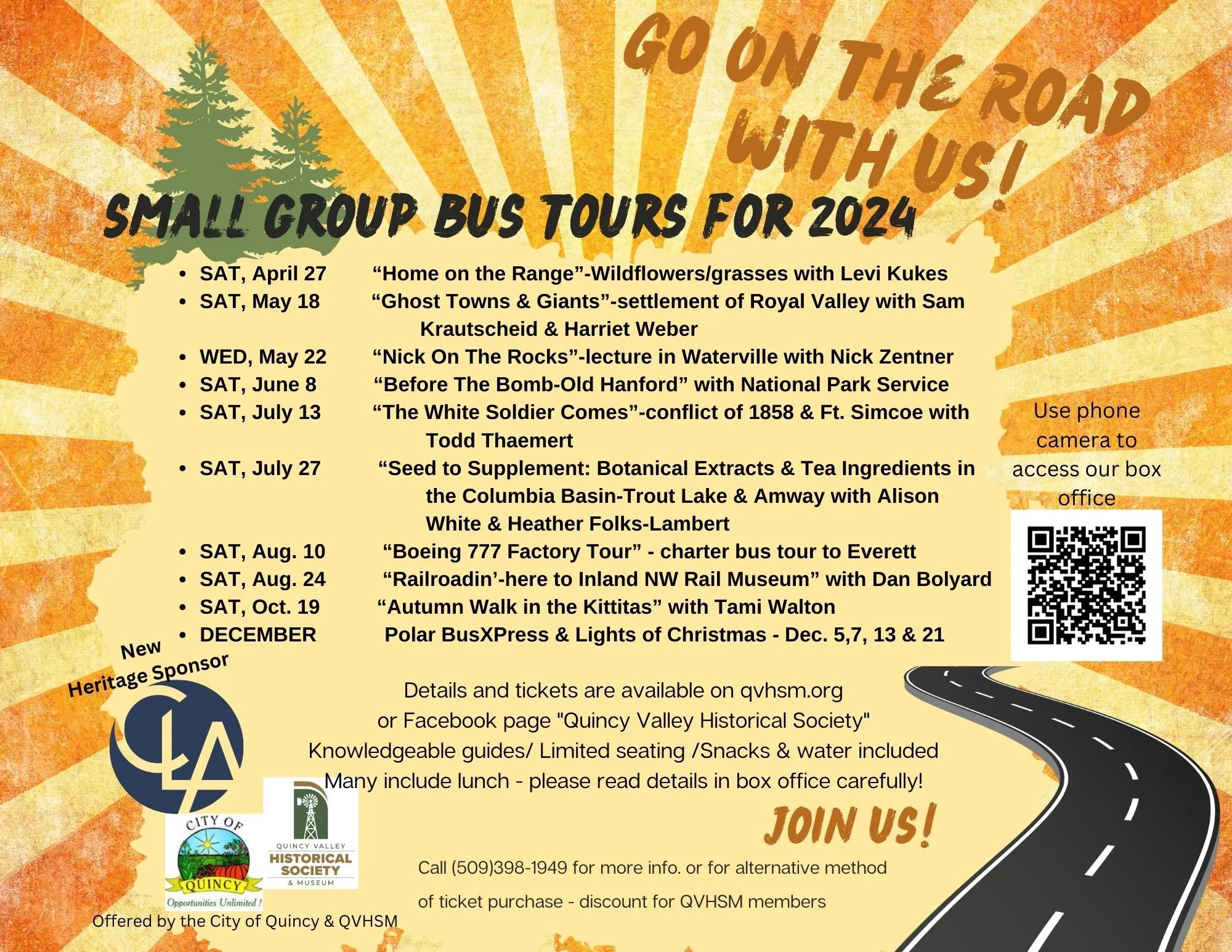 Bus Tours — Quincy Valley Historical Society & Museum
