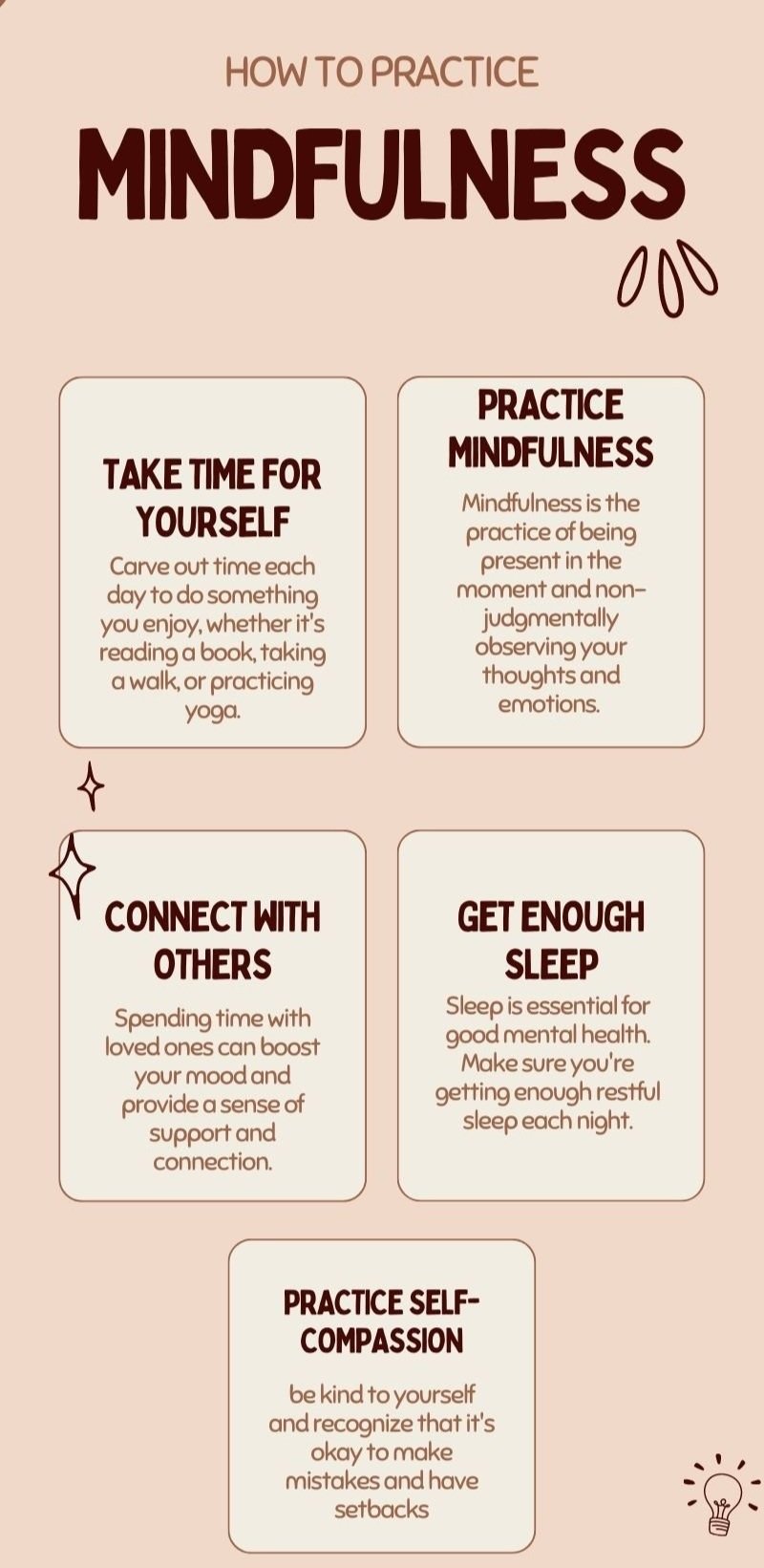 Tips for practicing self-care and self-compassion: — Mosaic Counseling Services
