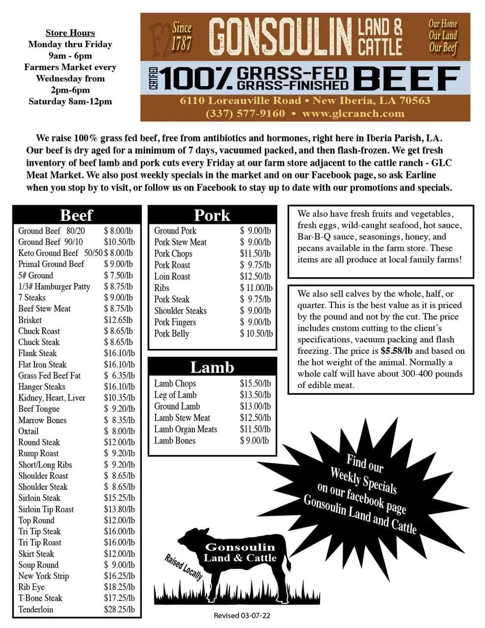 Gonsoulin Land & Cattle Company - Our Home, Our Land, Our Beef