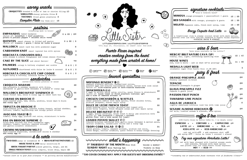 Menus — Little Sister
