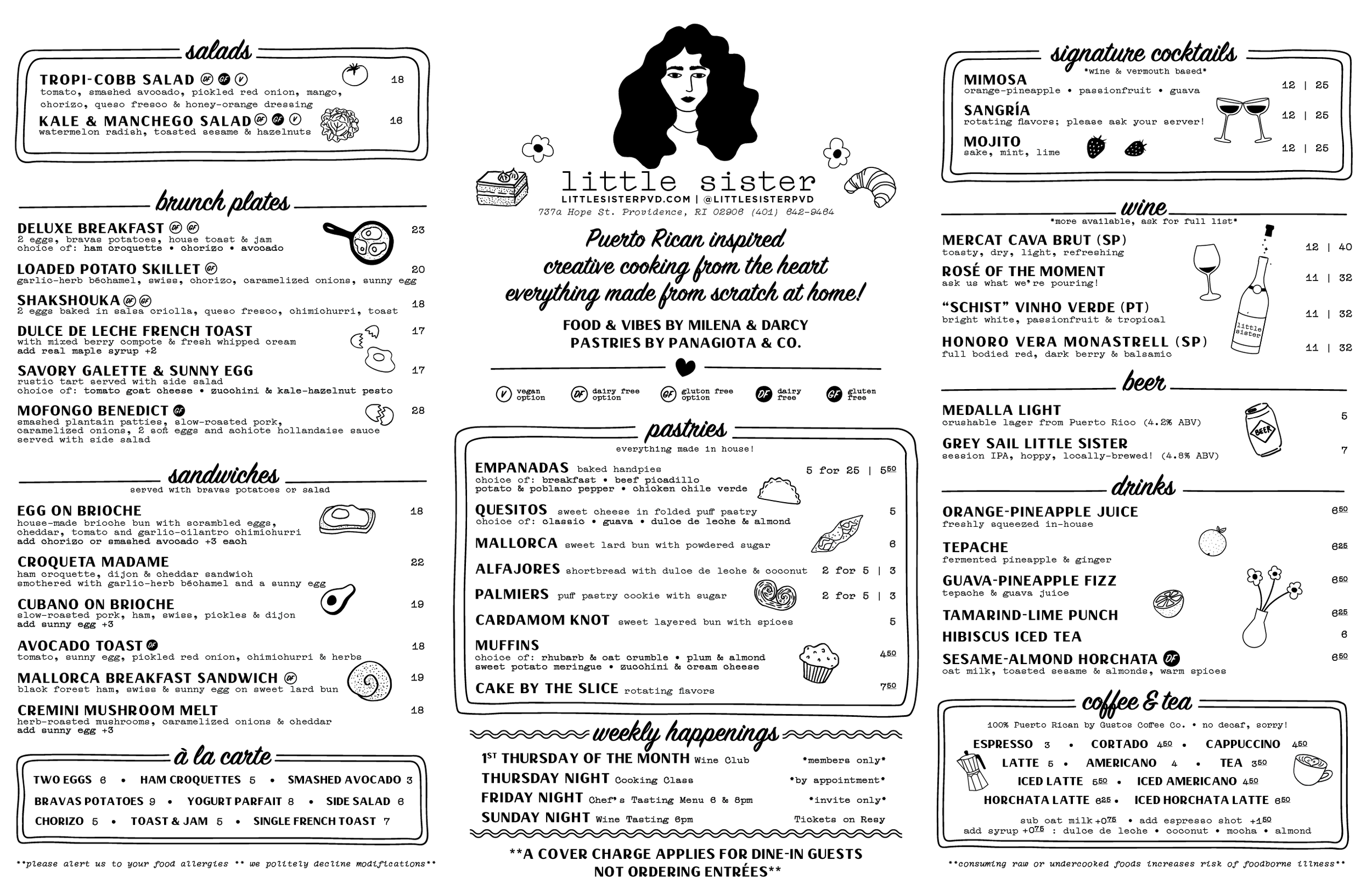 Menus — Little Sister