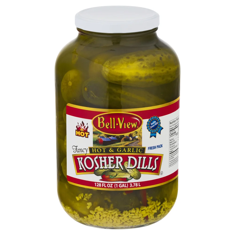 Hot & Garlic Kosher Dills Gallon — Bell-View Foods