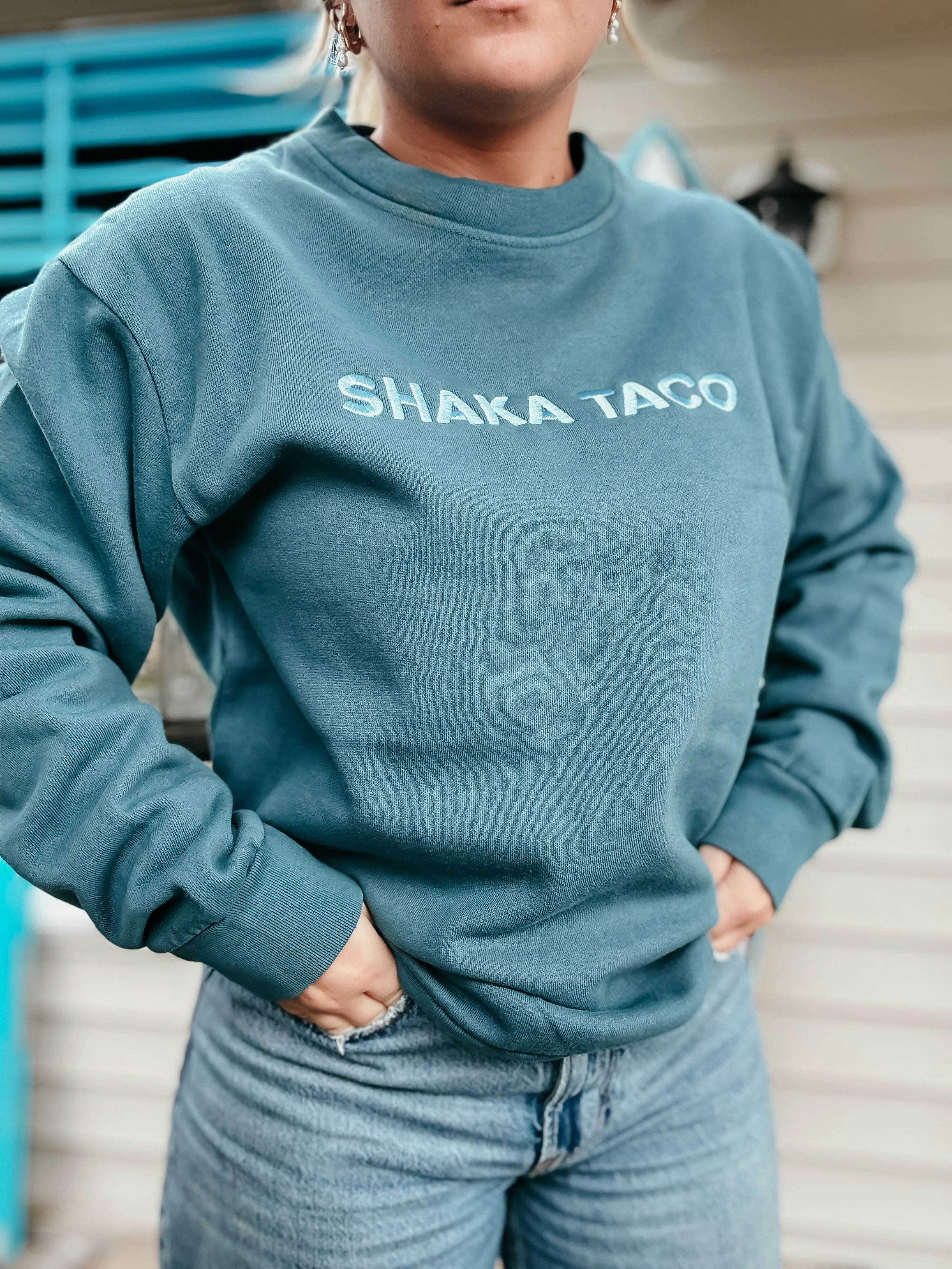 Shaka Taco Crewneck — Shaka Taco: Fresh Eats, Fresh Vibes