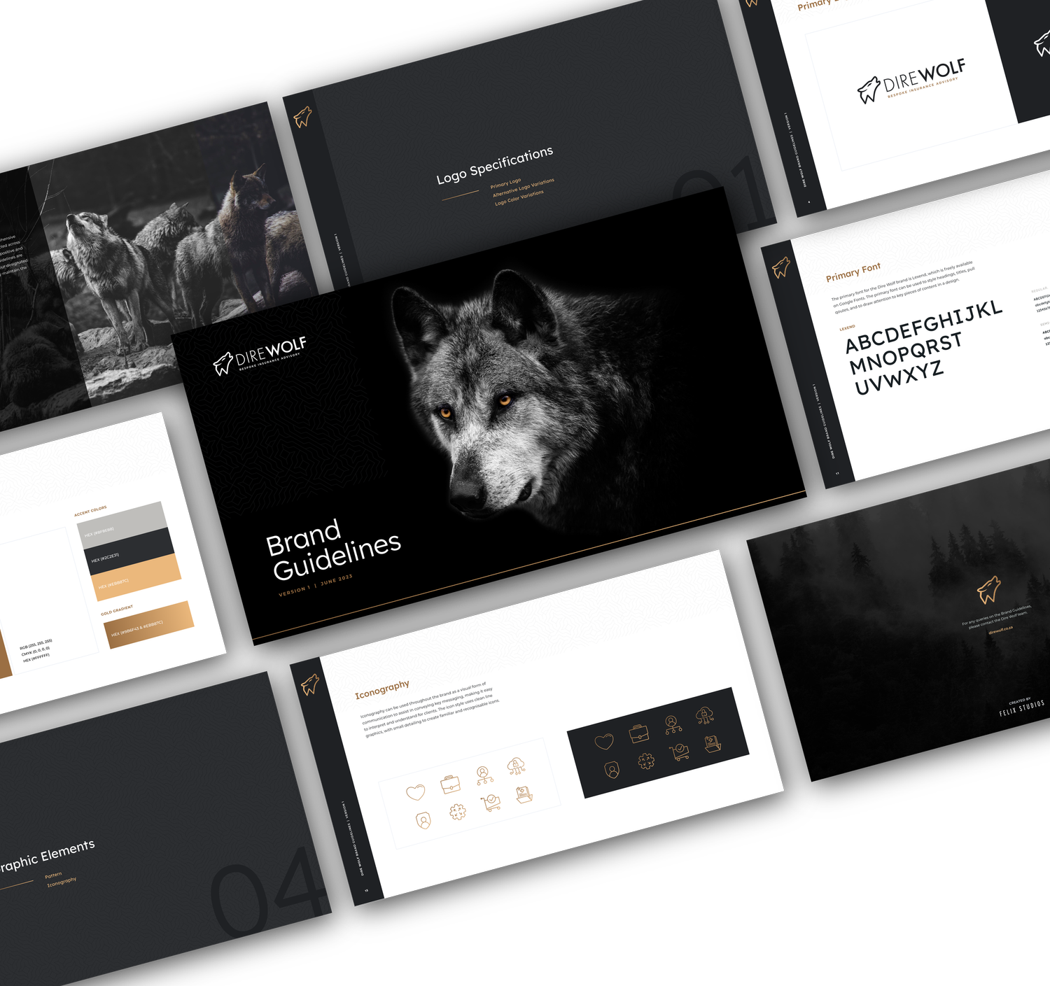 Dire Wolf Branding and UI/UX Creation — Felix Studios
