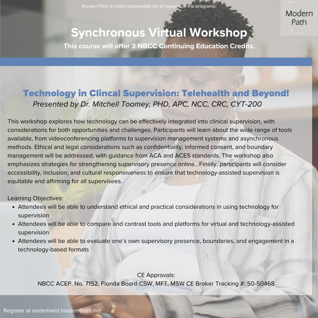 Technology in Clinical Supervision: Telehealth and Beyond! with Dr ...