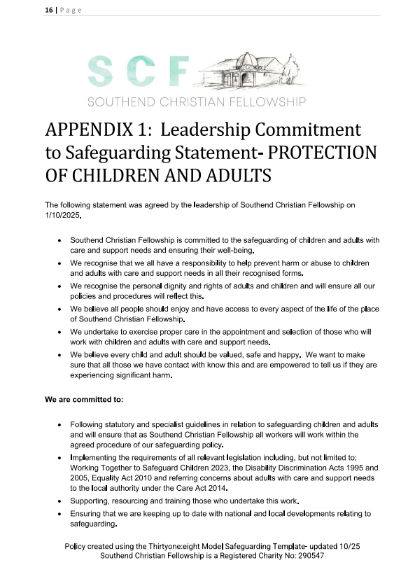 Safeguarding Statement — SCF