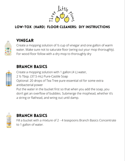 Low-tox floor cleaners — 3 Little Plums