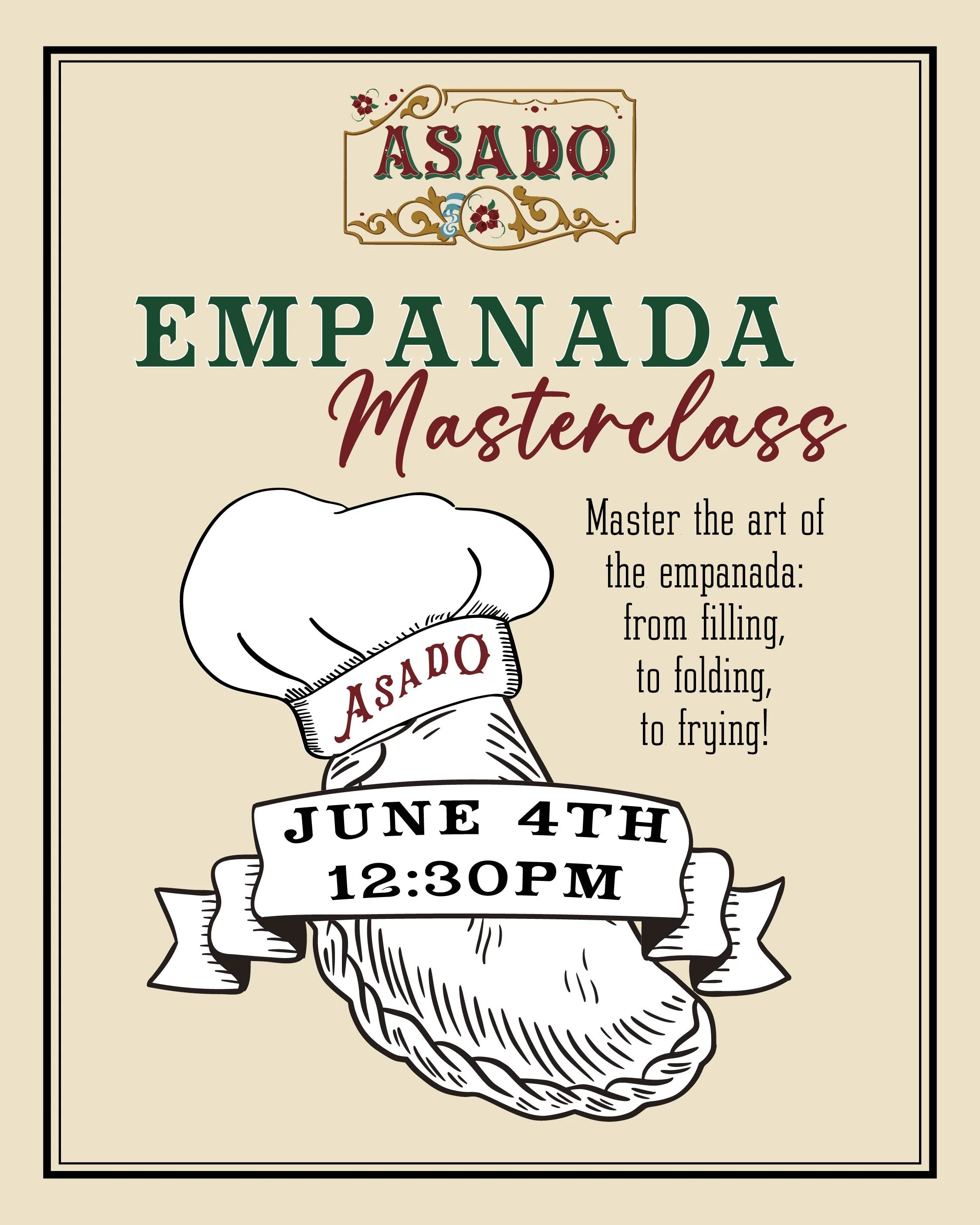 Empanada Masterclass with Head Chef Camilo Guzman — Asado