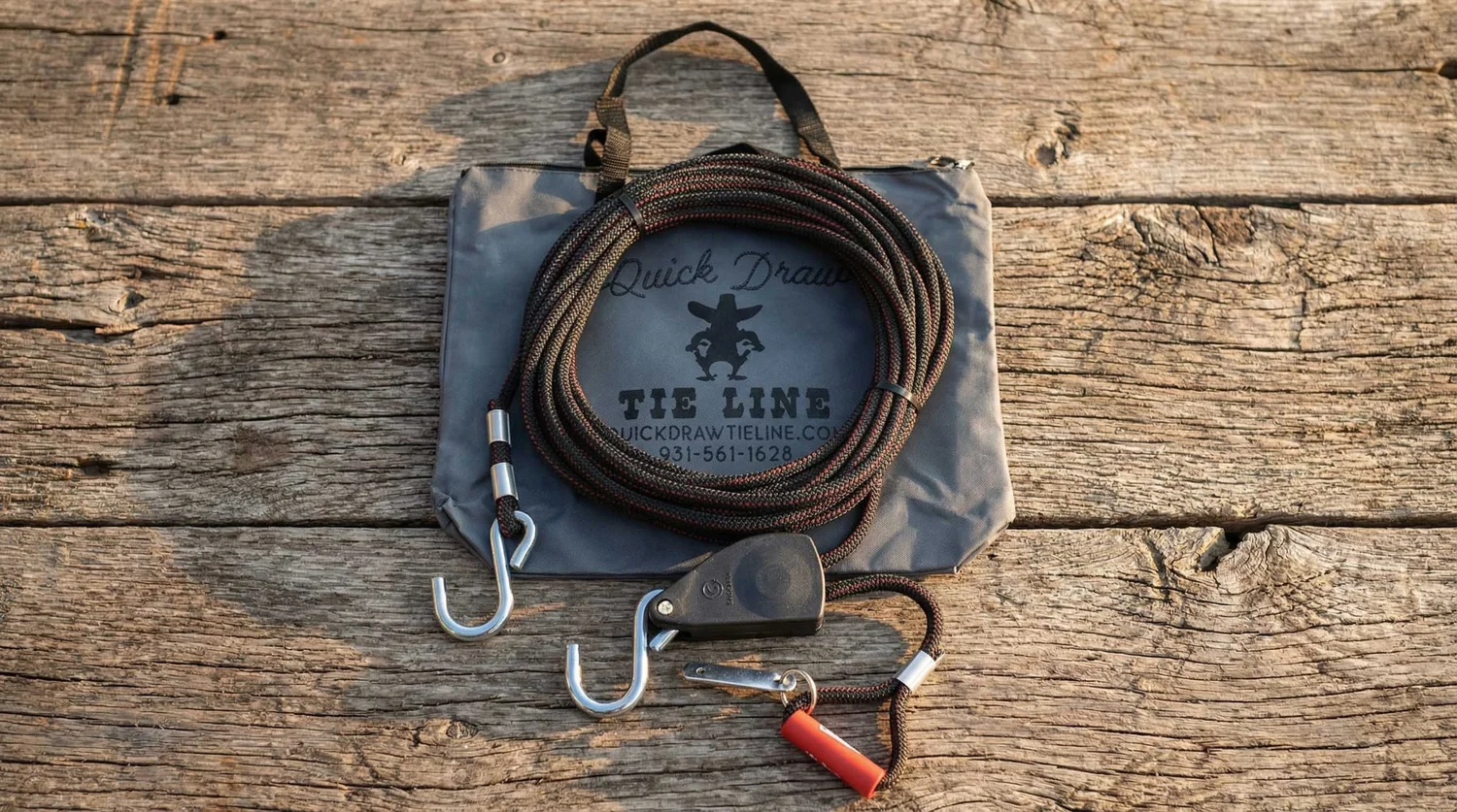 Quick Draw Tie Line / Install a tie line in less than a minute. IT'S ...