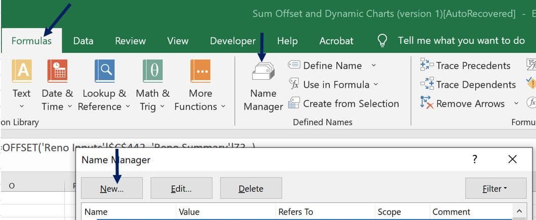 Automating Excel Charts with the Offset Function — Tactica RES®