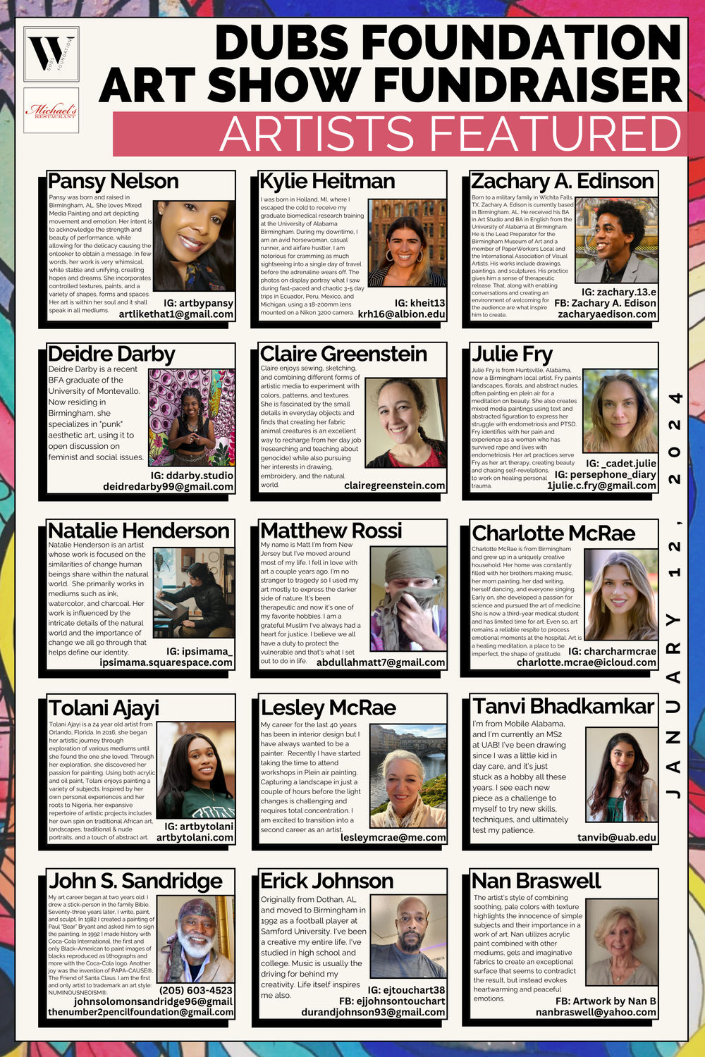 DUBS Foundation 2024 Art Show Fundraiser — DUBS Foundation