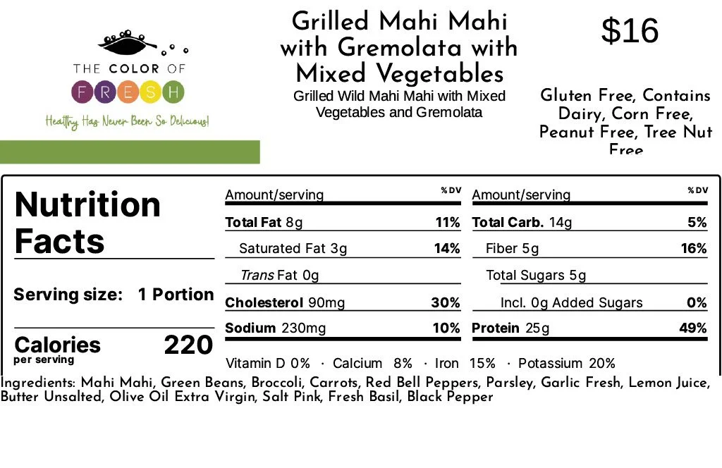 Grilled Wild Mahi Mahi with Gremolata — The Color of Fresh