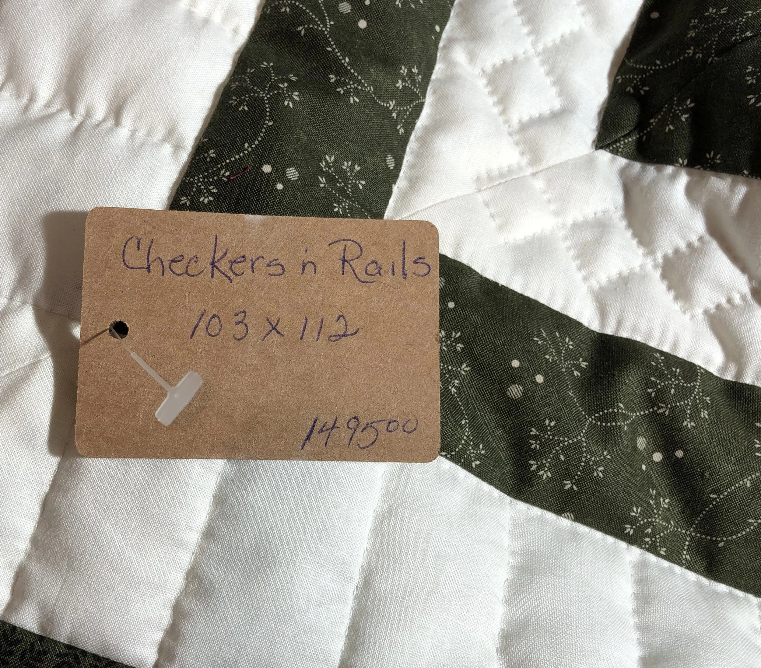 11100 Checkers n Rails (SOLD) — The Quilt Room