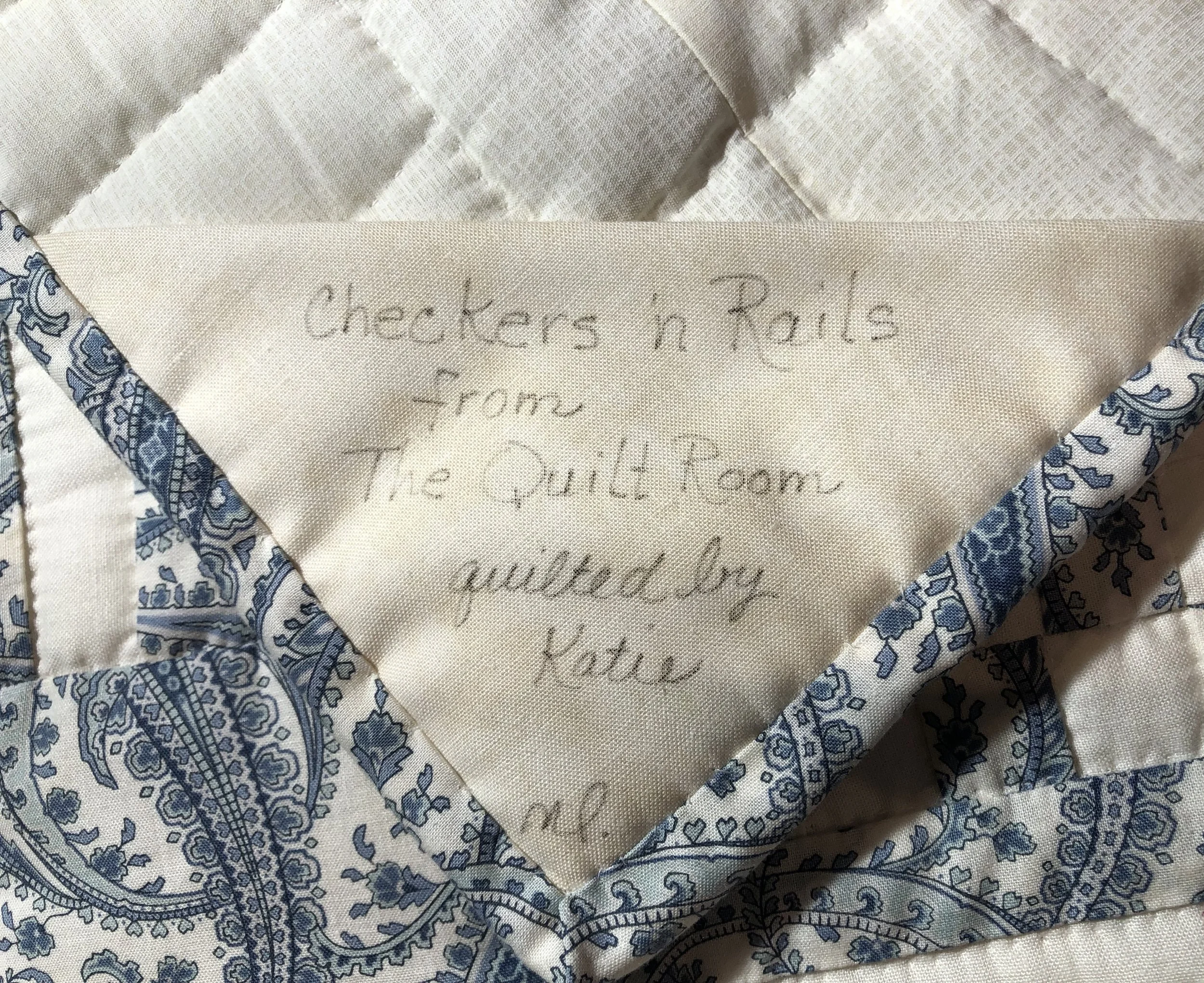 11101 Checkers n Rails (SOLD) — The Quilt Room