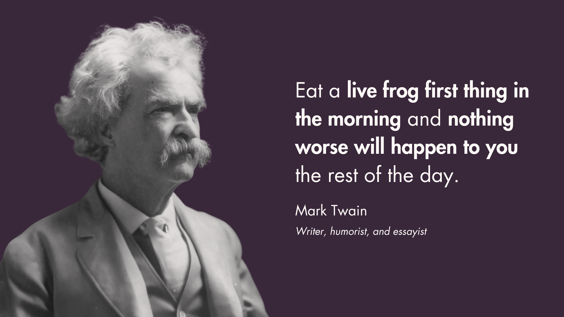 Eat the Frog: Why You Should Tackle Your Hardest Task First — Samuel J ...