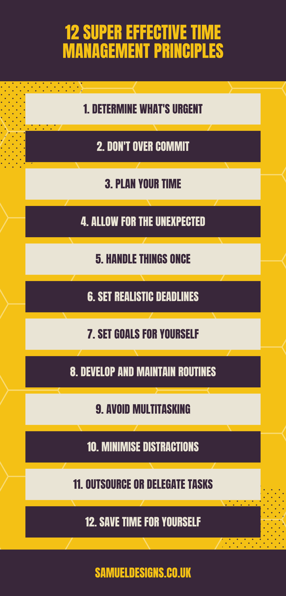 12 Super Effective Time Management Principles [INFOGRAPHIC] — Samuel J ...
