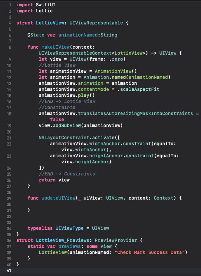 How to bring Lottie to SwiftUI — The Mobile Entity