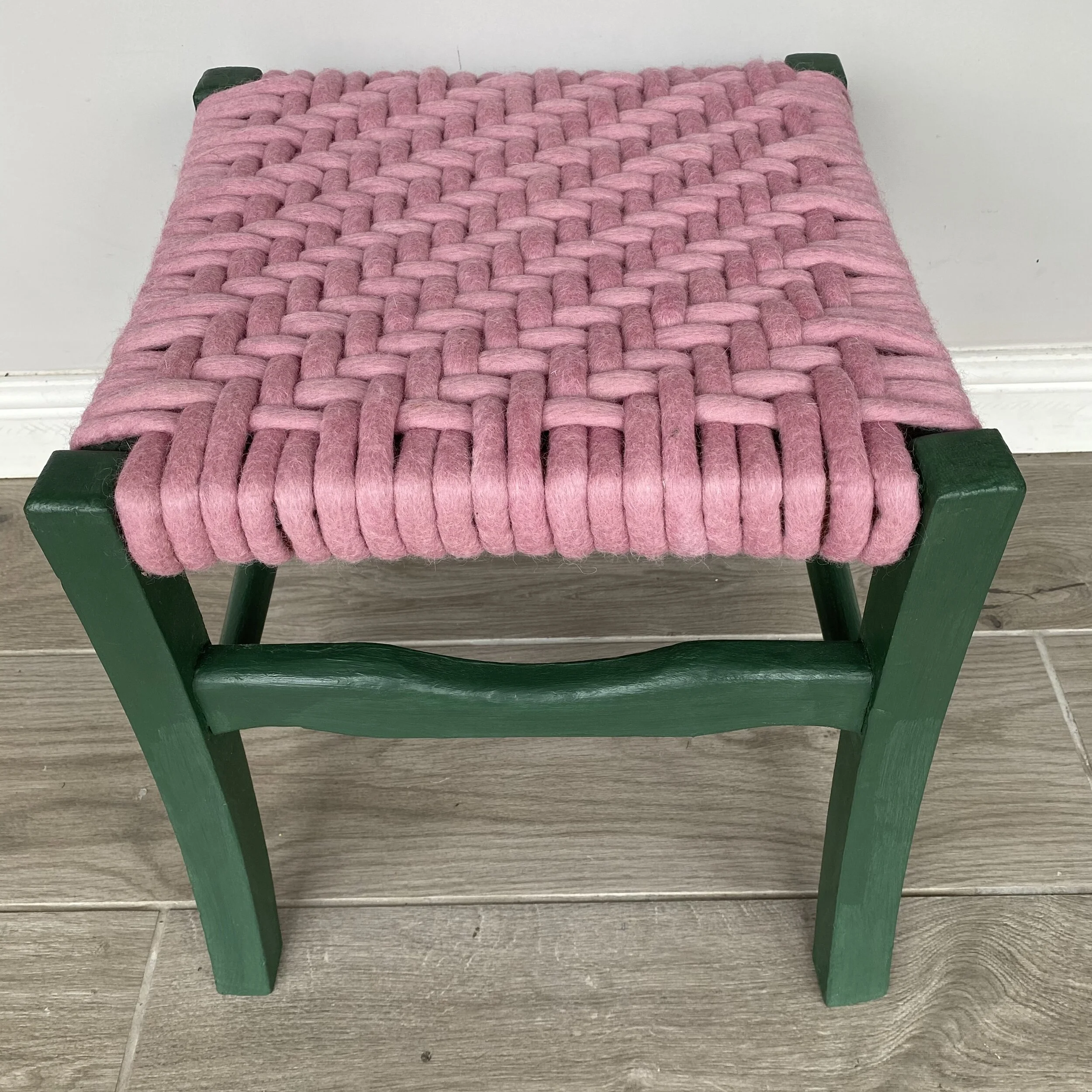 Felted Wool Woven Topped Vintage Stools — Perch Upholstery