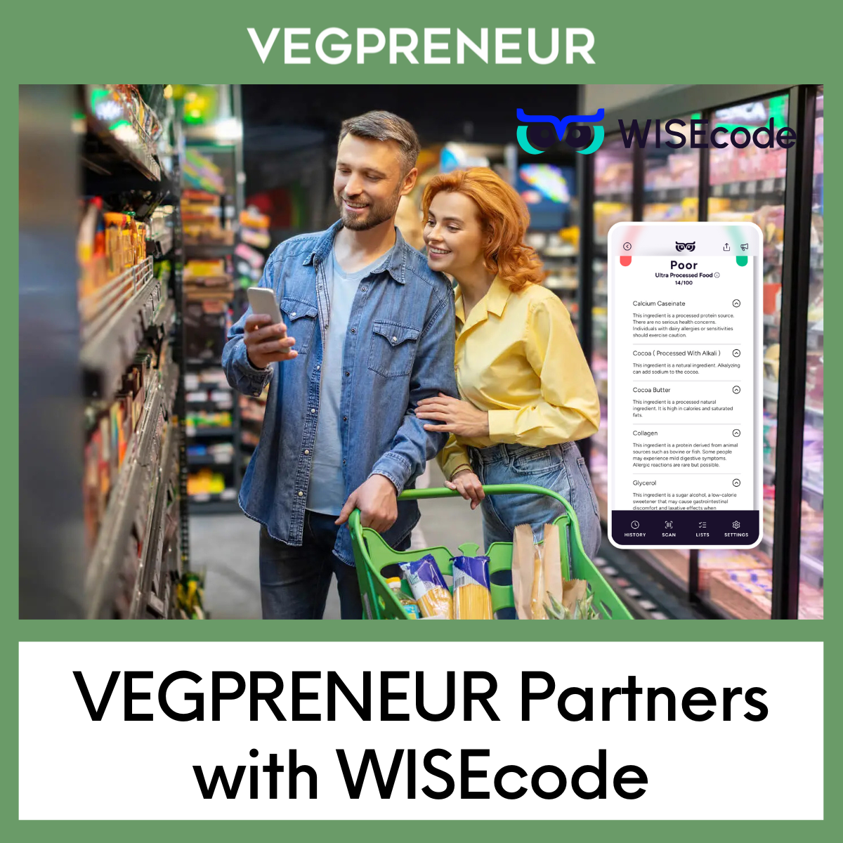 VEGPRENEUR Partners with WISEcode — VEGPRENEUR