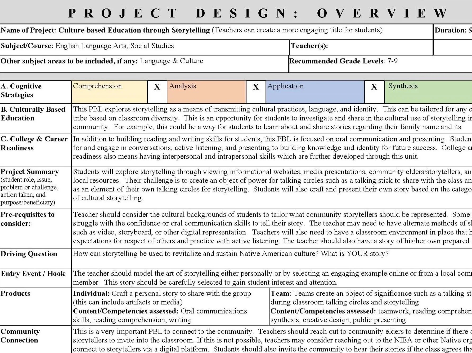 Culturally-Based Curriculum — National Indian Education Association