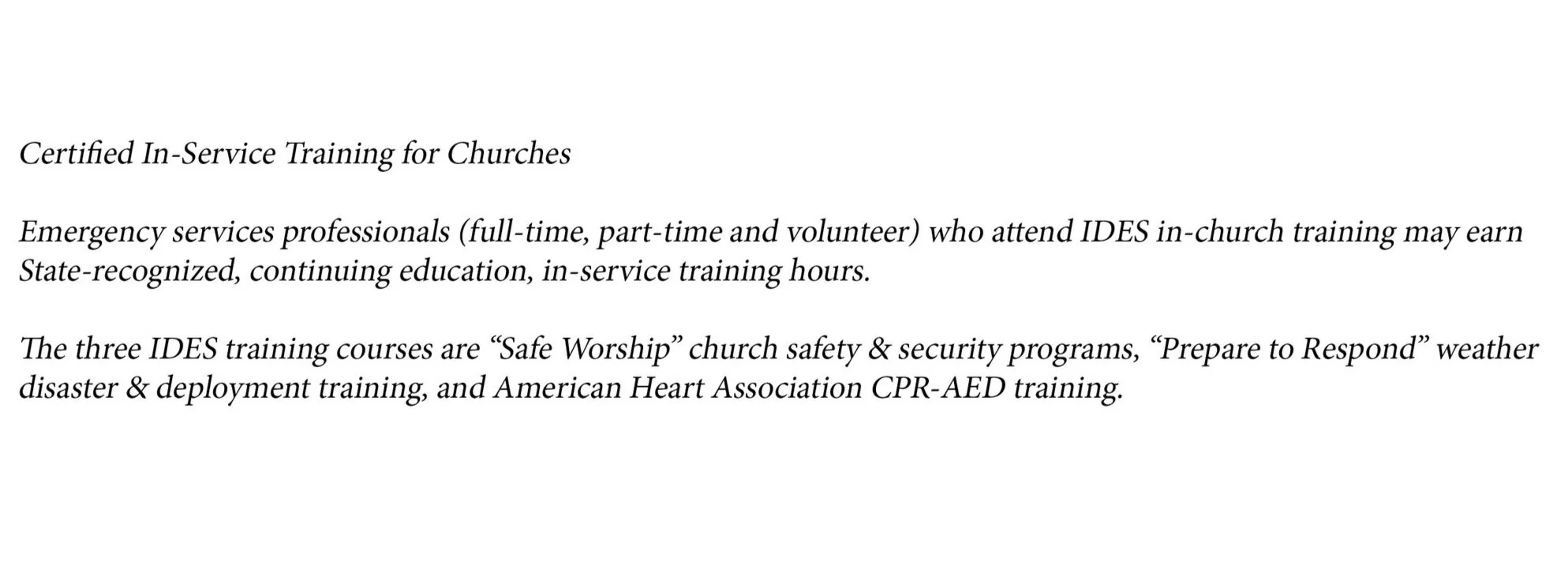 CPR/AED Certification — International Disaster Emergency Service